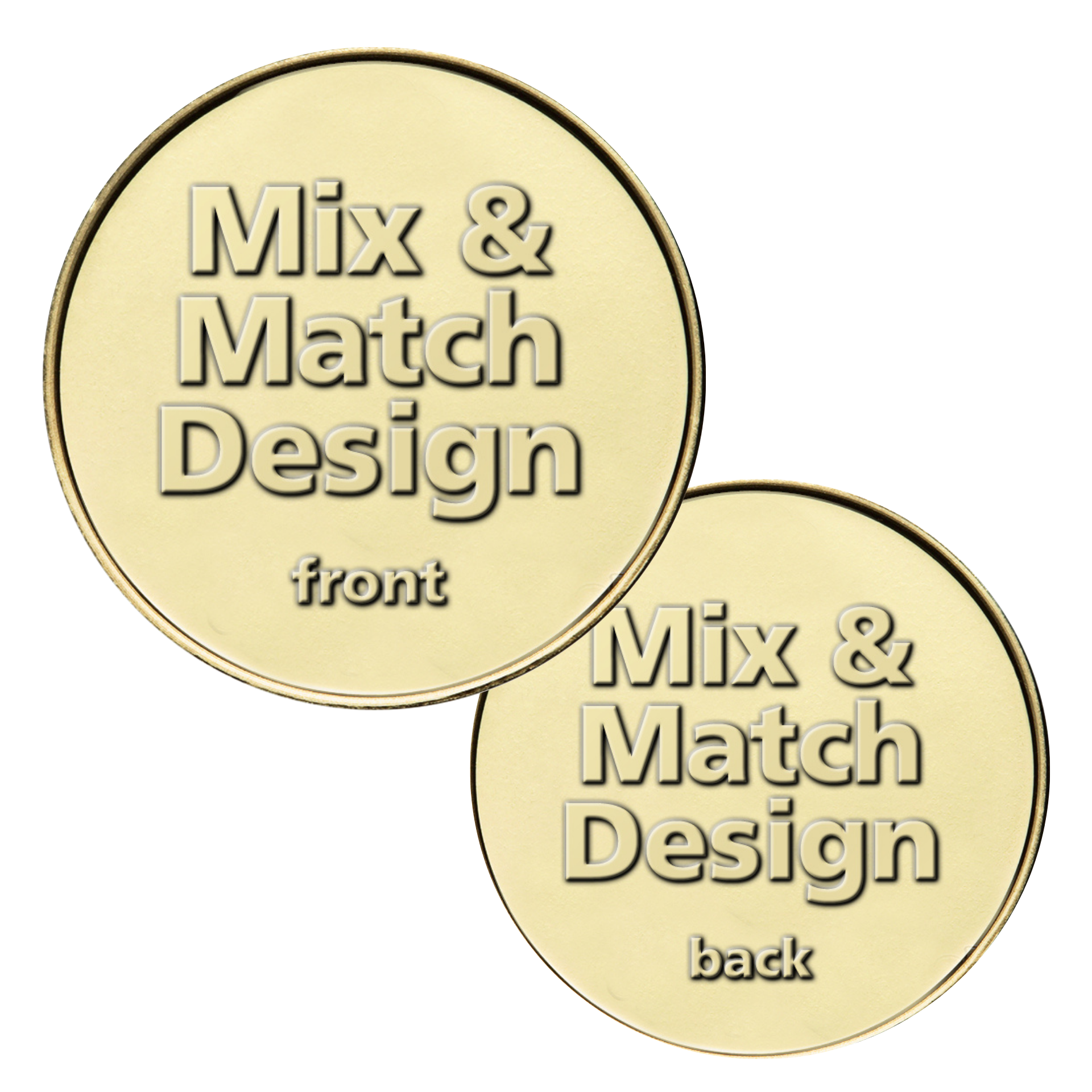 0.984" Brass Mix and Match Token – TokensDirect