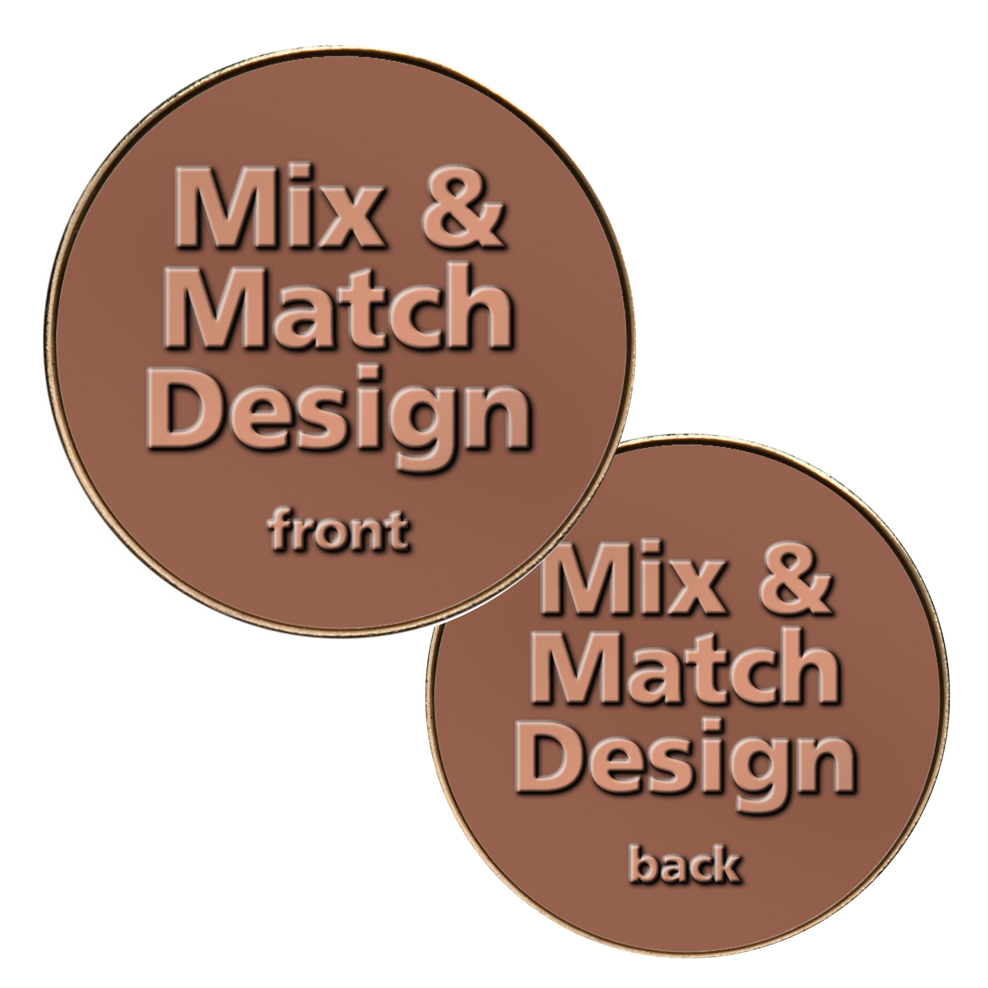 0.984" Copper-Plated Zinc Mix and Match Token – TokensDirect