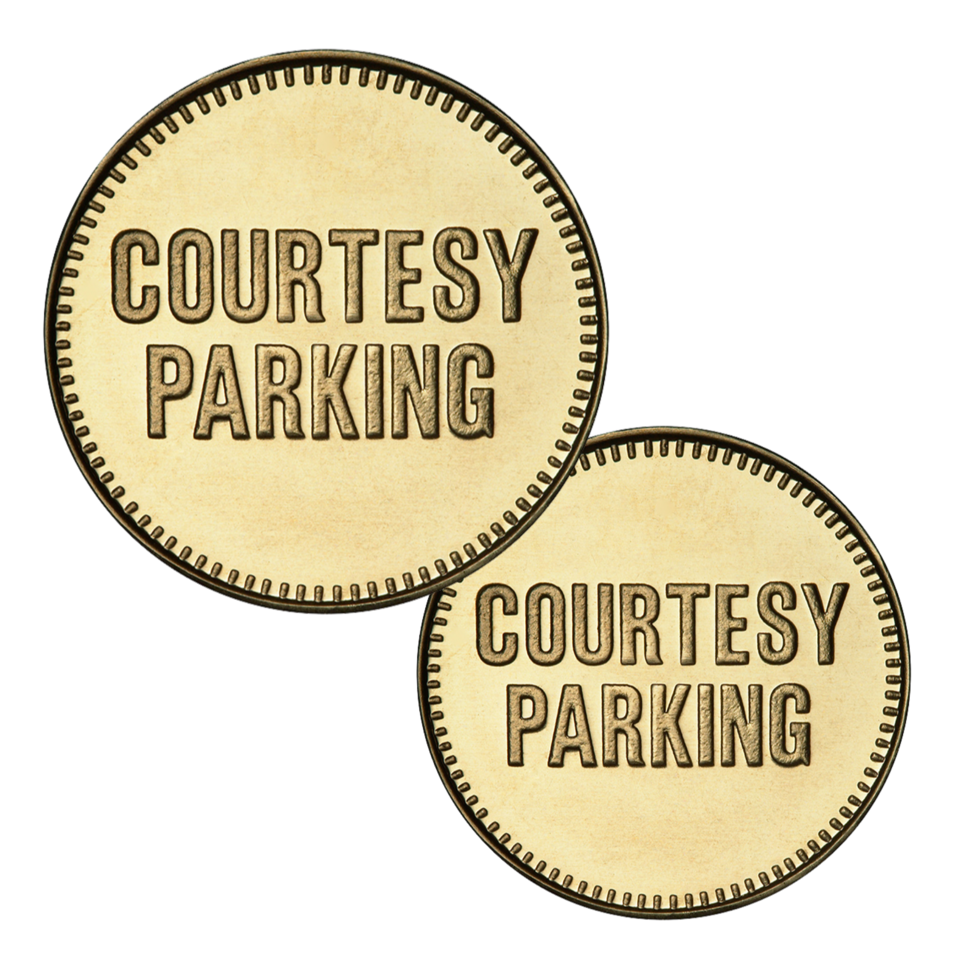 1.000" Brass Courtesy Parking Token – TokensDirect