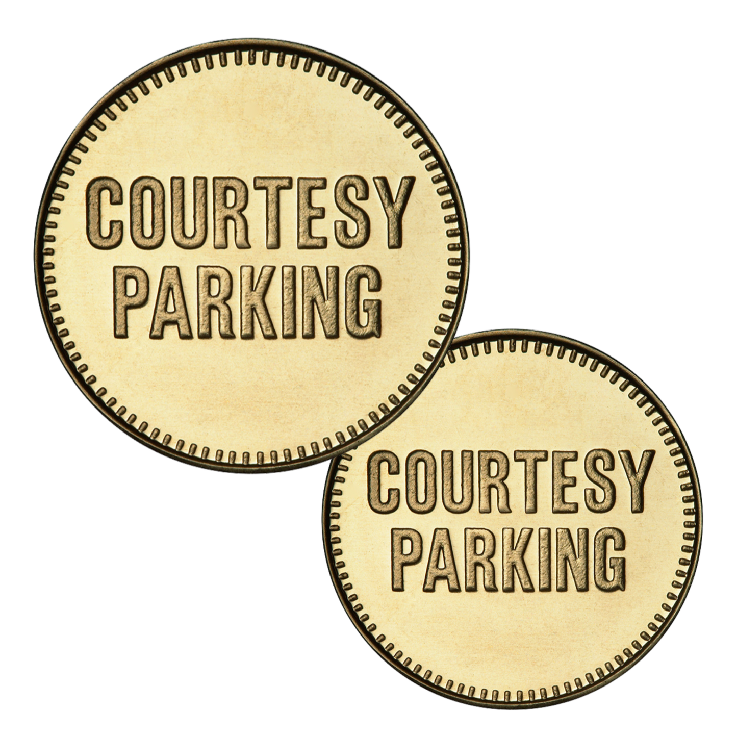 1.000" Brass Courtesy Parking Token – TokensDirect