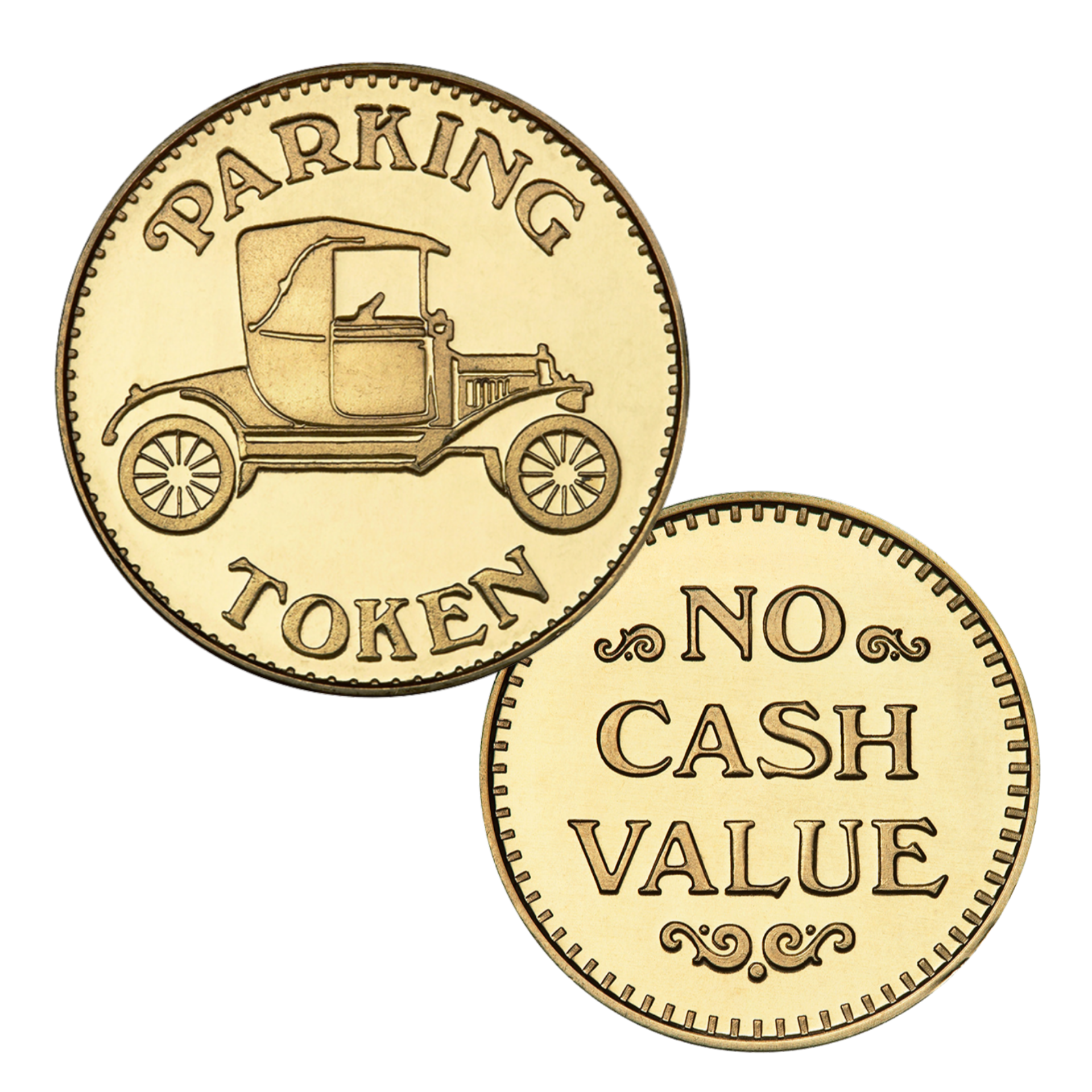0.900" Brass Parking Token No Cash Value Token – TokensDirect